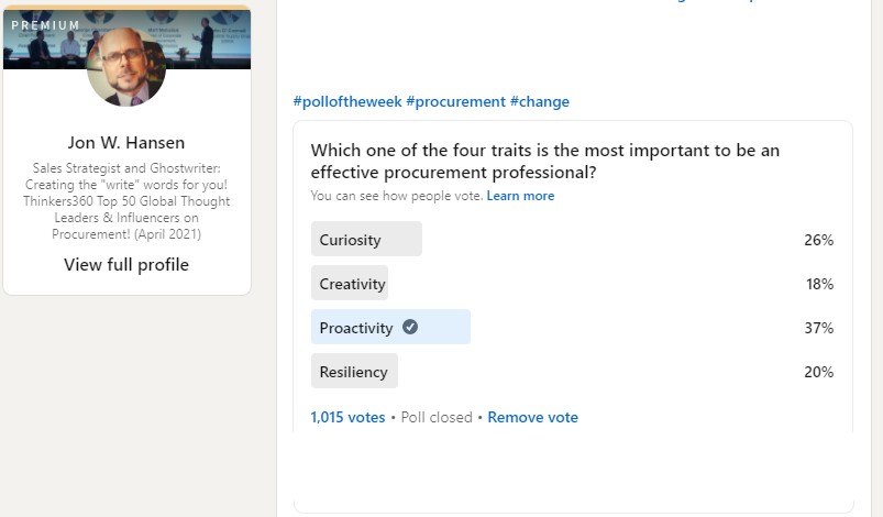 Procurement’s Four (Most Desirable) Character Traits | Procurement Insights